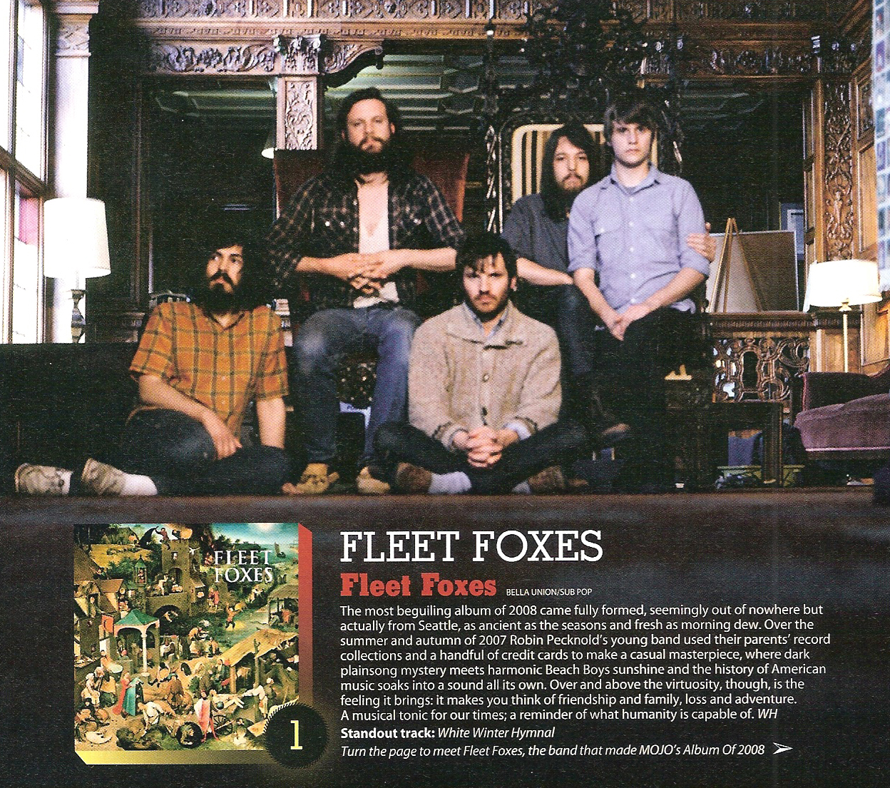 Fleet Foxes Promotional and Press on Sub Pop Records